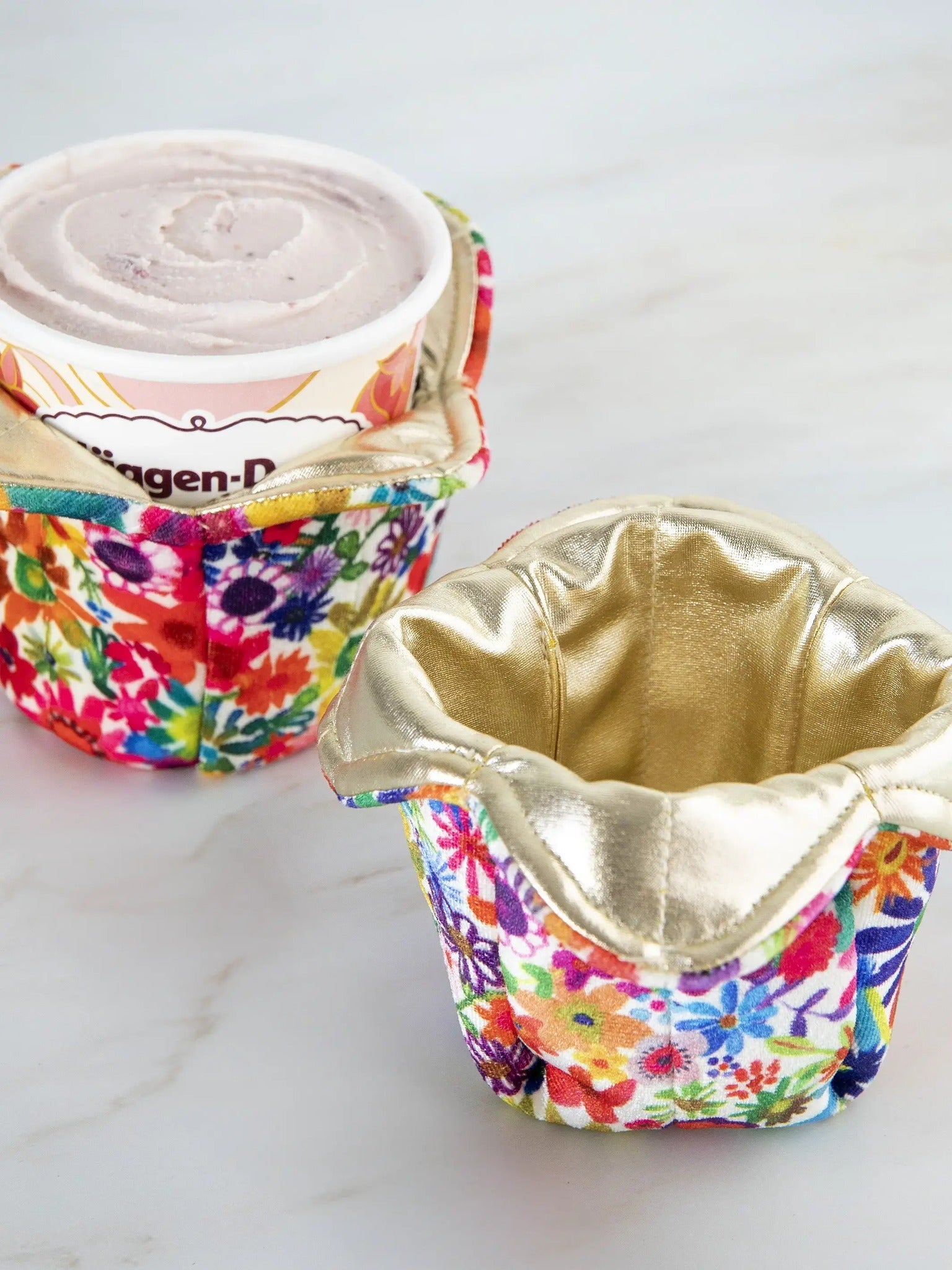 Natural Life Ice Cream Cozy - Ice Cream Cozy - Bright Floral Garden ...