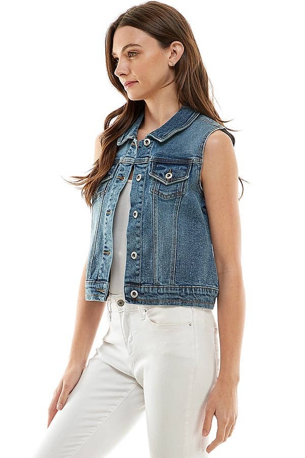 Stretchy Denim Vest | Simplicity by Shelyn - The Unique Boutique ...